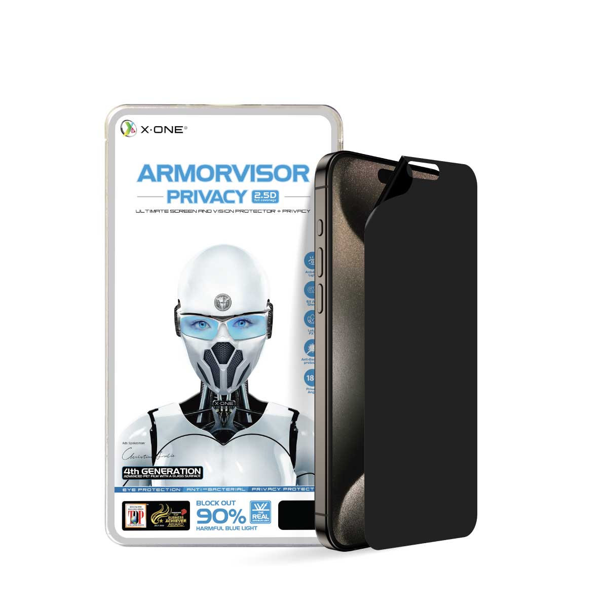 X.One® Hybrid Polymer Impact Screen Protector (Anti Blue Light + Priva